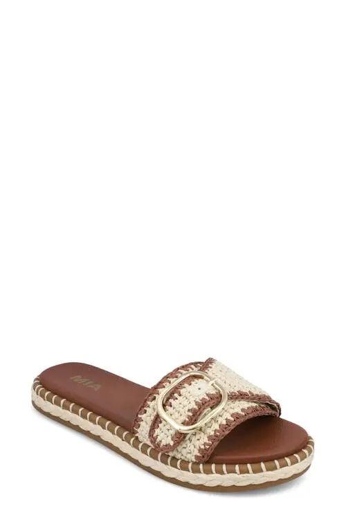 Mia Sabriel Raffia Slide Sandal