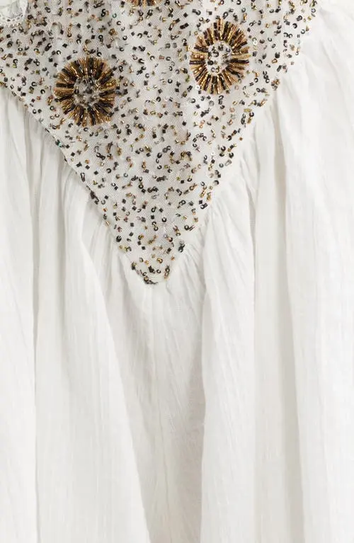 Free People Beaded Cotton Gauze Romper