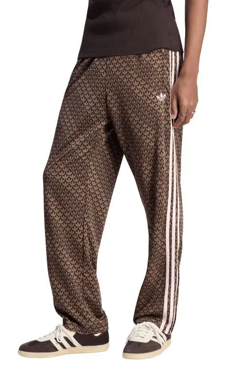 Adidas Monogram Firebird Recycled Polyester Track Pants - Coffee/earth/sandy Pink