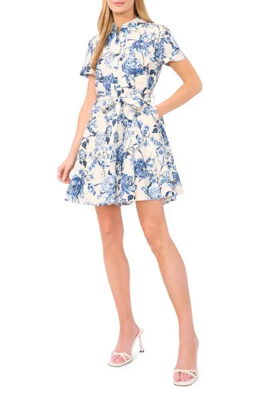 Ted Baker London Roma Floral Print Shirtdress - Vanilla Ice