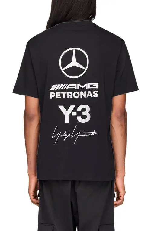 Y3 F1 Logo Cotton Graphic T-shirt
