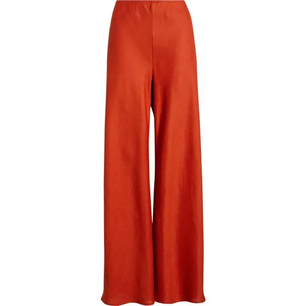 REFORMATION Gale High-waisted Linen Pants - Chili Mango