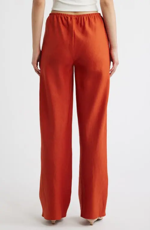 REFORMATION Gale High-waisted Linen Pants - Chili Mango