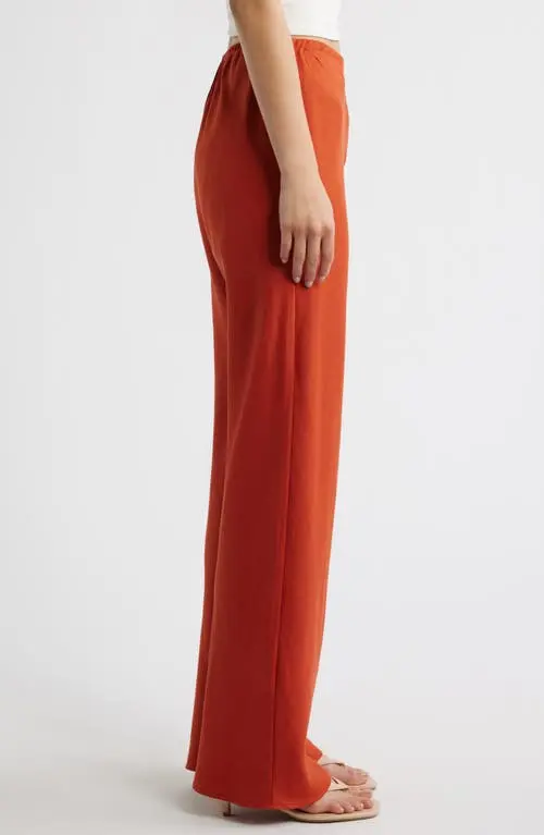 REFORMATION Gale High-waisted Linen Pants - Chili Mango
