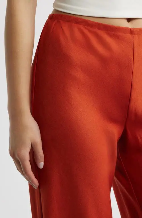 REFORMATION Gale High-waisted Linen Pants - Chili Mango