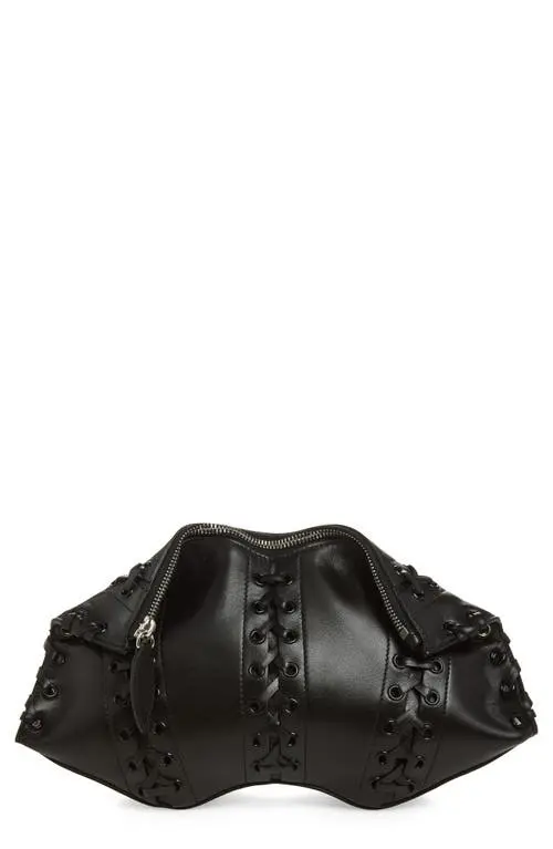 Alexander McQueen Manta Clutch - Black/silver