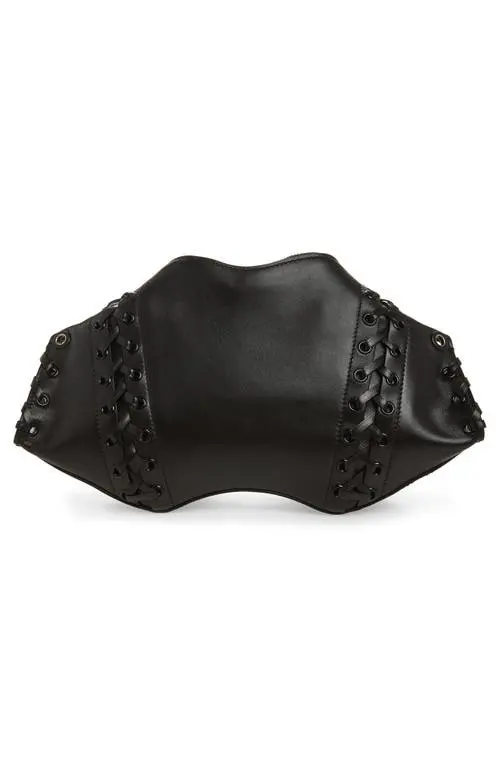 Alexander McQueen Manta Clutch - Black/silver
