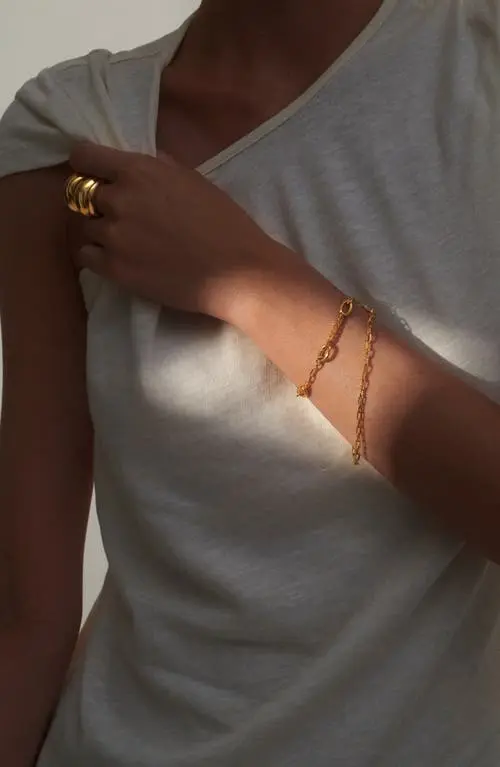 Lady Grey Dual Chain Bracelet - Gold