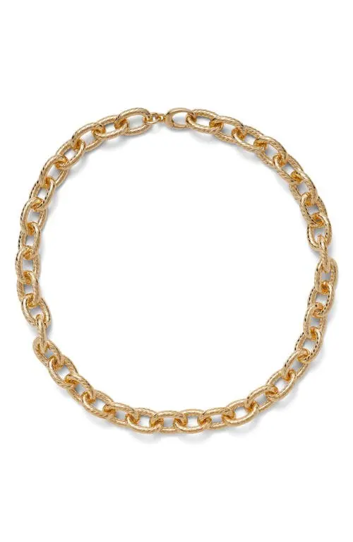 Lady Grey Tex Link Necklace - Gold