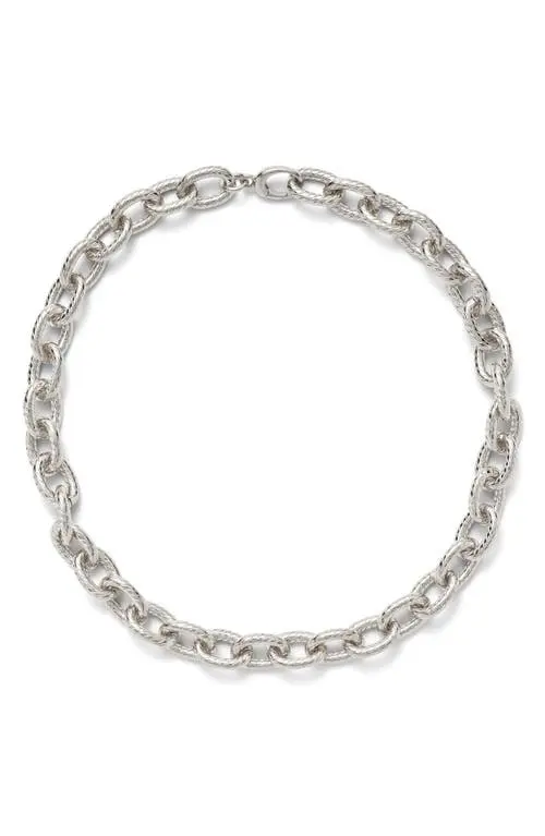 Lady Grey Tex Link Necklace - Silver