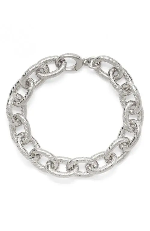 Lady Grey Textured Link Bracelet - Silver