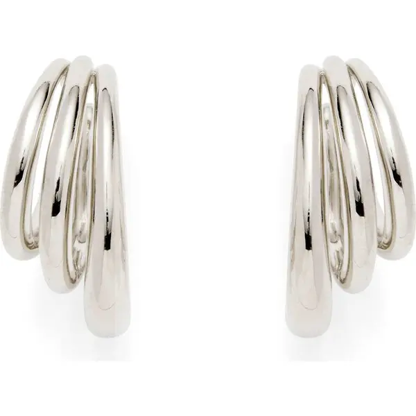 Lady Grey Triple Layer Ear Cuffs - Silver