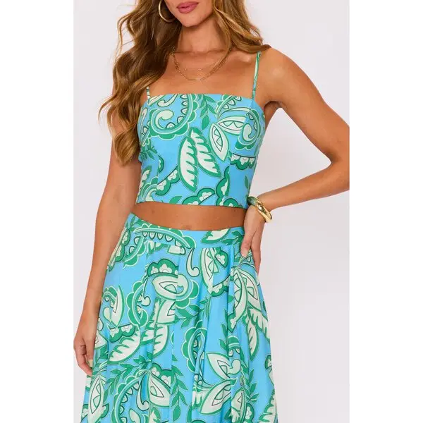 VICI Florence Floral Crop Tank Top
