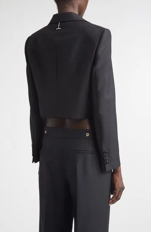 Alexander McQueen Pagoda Wool & Mohair Crop Jacket