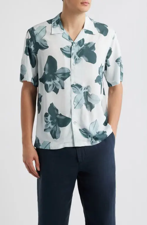 Rag & Bone Avery Floral Camp Shirt - Mint