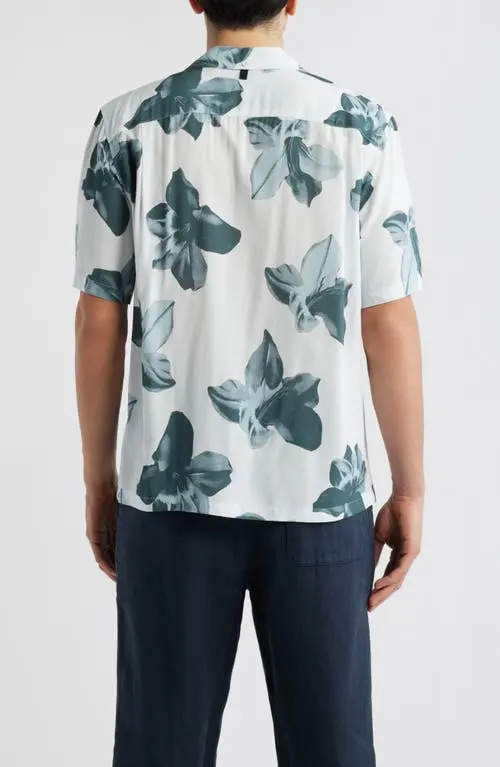 Rag & Bone Avery Floral Camp Shirt - Mint