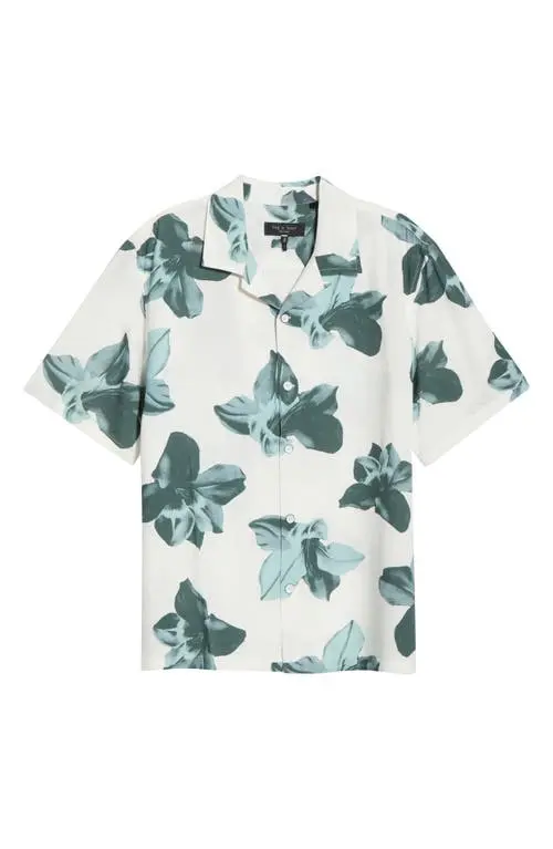Rag & Bone Avery Floral Camp Shirt - Mint