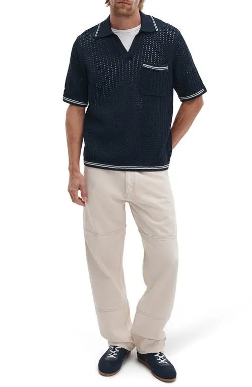 Rag & Bone Open Stitch Johnny Collar Polo - Sal