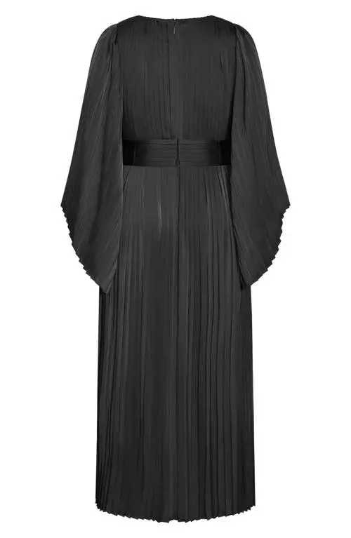 City Chic Carmina Long Sleeve Maxi Dress - Black