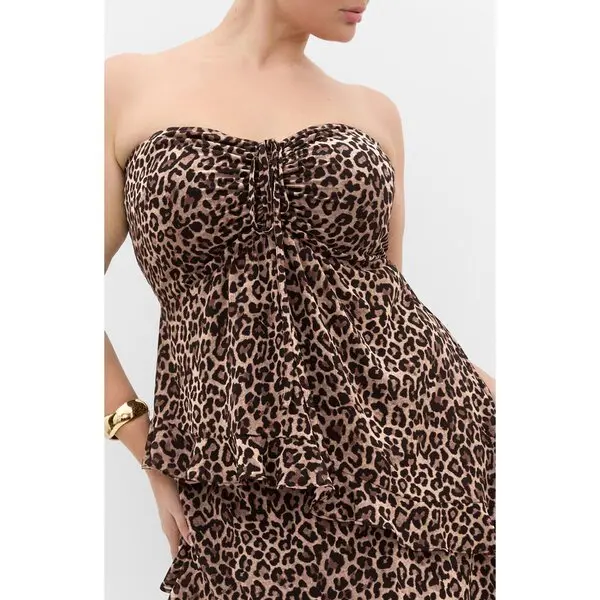 City Chic Asymmetric Printed Top
