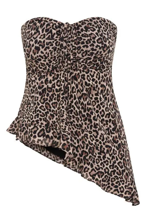 City Chic Asymmetric Printed Top