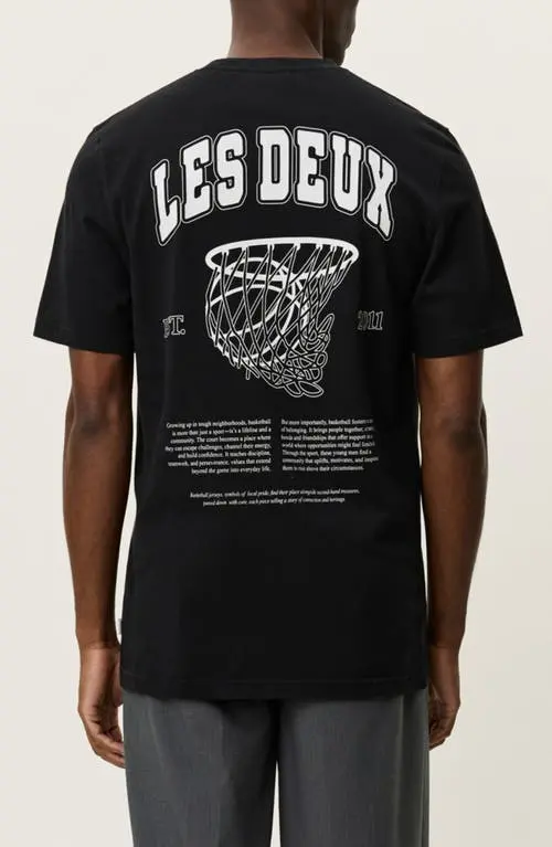 LES DEUX Brady Hoop Graphic T-shirt - Black