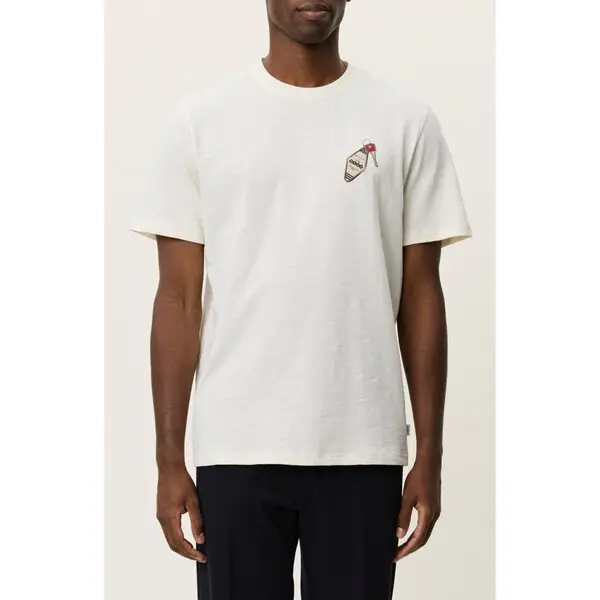 LES DEUX Ben Troy Organic Cotton Graphic T-shirt - Light Ivory