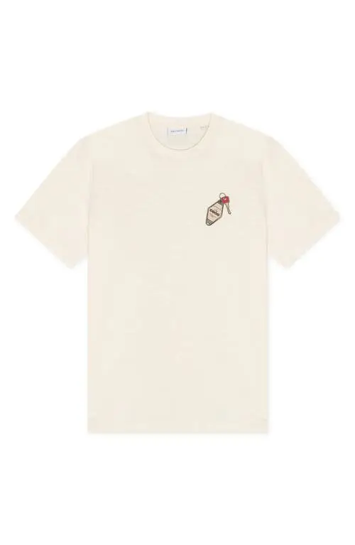 LES DEUX Ben Troy Organic Cotton Graphic T-shirt - Light Ivory