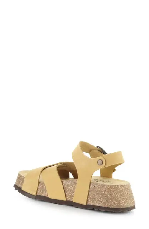 BOS. & CO. Cielo Platform Wedge Sandal - Yellow
