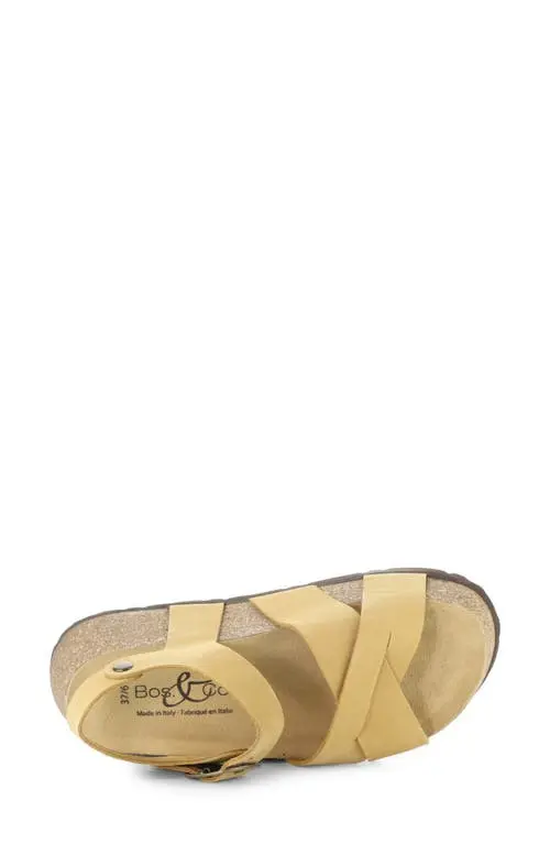 BOS. & CO. Cielo Platform Wedge Sandal - Yellow