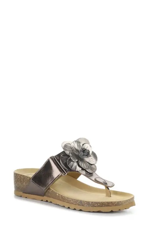 BOS. & CO. Laria Platform Wedge Flip Flop - Pewter
