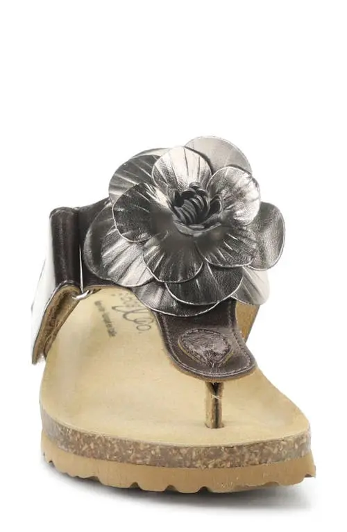 BOS. & CO. Laria Platform Wedge Flip Flop - Pewter