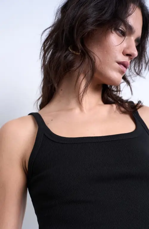 Topshop Scoop Neck Rib Tank