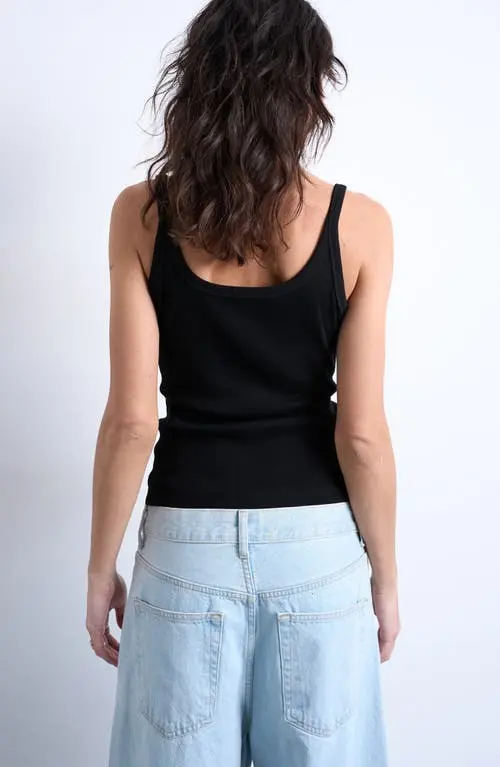 Topshop Scoop Neck Rib Tank