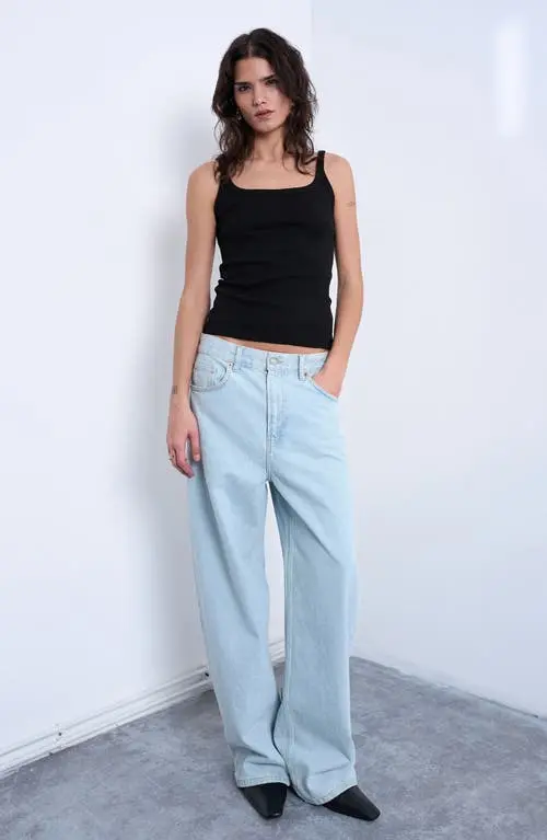 Topshop Scoop Neck Rib Tank