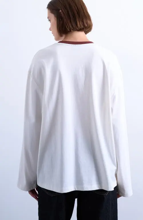 Topshop Contrast Ringer Skater Graphic T-shirt
