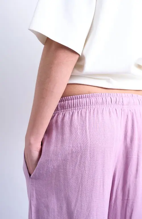 Topshop Wide-leg Linen Blend Pants