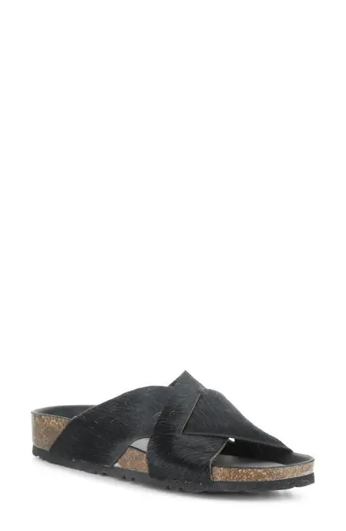 BOS. & CO. Suna Genuine Calf Hair Sandal - Black