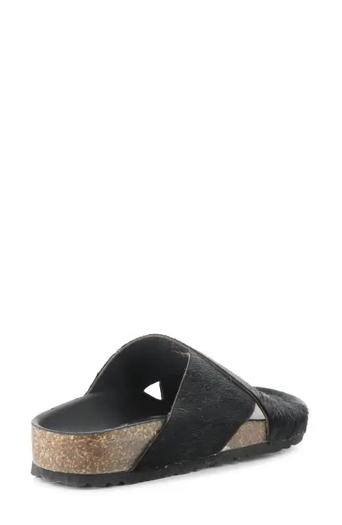 BOS. & CO. Suna Genuine Calf Hair Sandal - Black