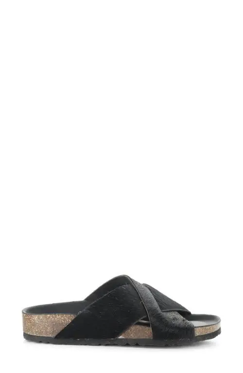 BOS. & CO. Suna Genuine Calf Hair Sandal - Black