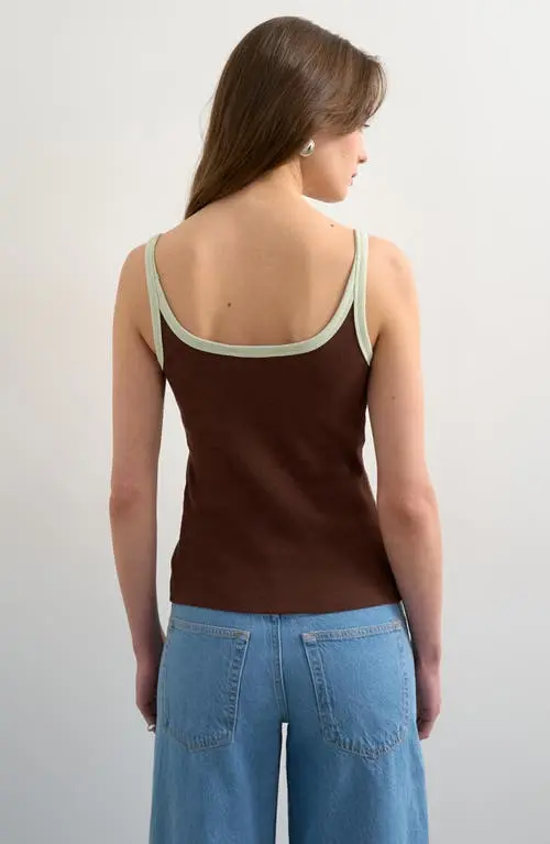 Topshop Stretch Cotton Rib Tank