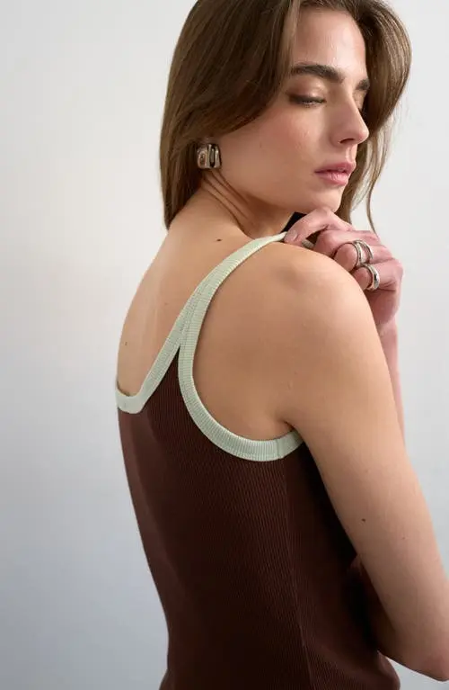 Topshop Stretch Cotton Rib Tank