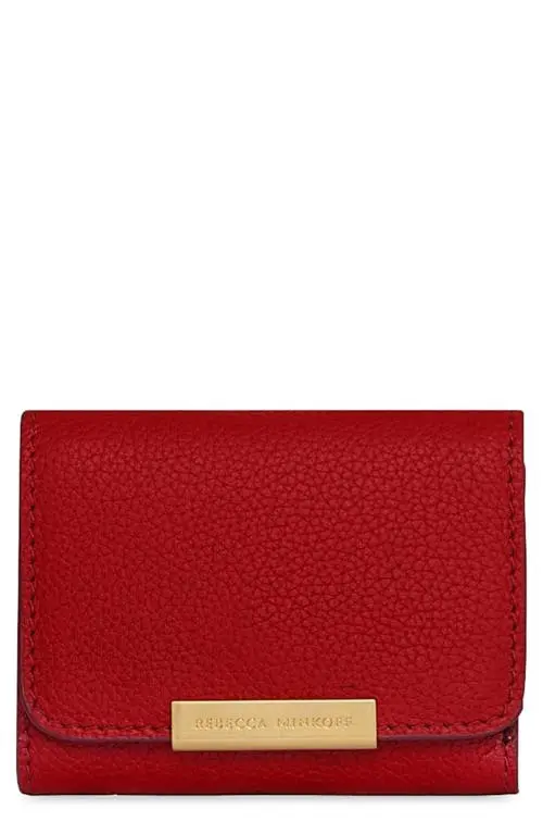 Rebecca Minkoff Insider Compact Leather Trifold Wallet - Siren