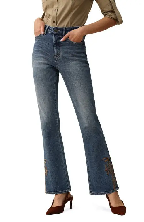 BAYEAS Embroidered Bootcut Jeans
