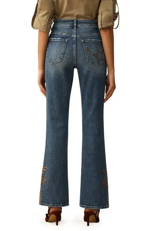 BAYEAS Embroidered Bootcut Jeans