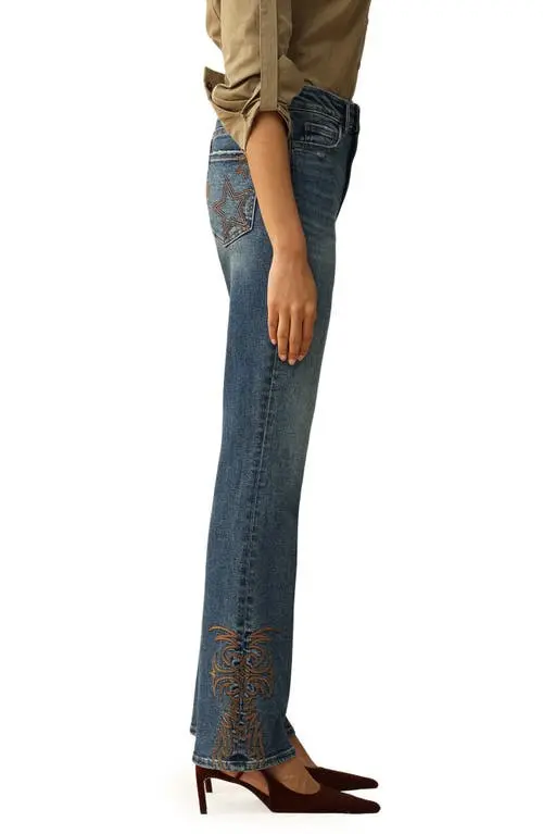 BAYEAS Embroidered Bootcut Jeans