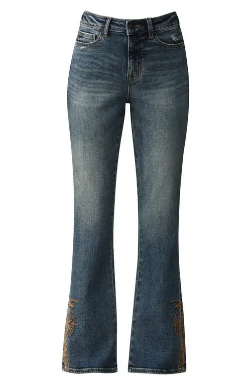 BAYEAS Embroidered Bootcut Jeans