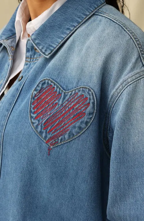 BAYEAS Rosalind Embroidered Denim Jacket