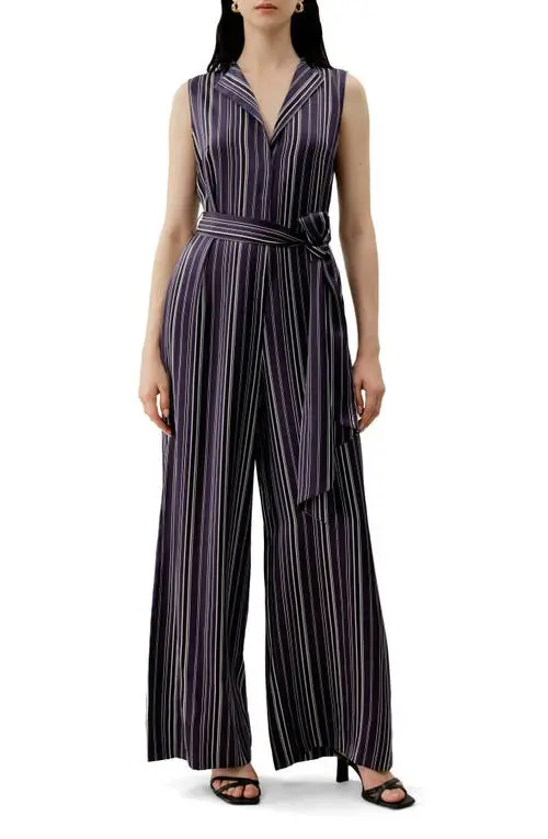 Lilysilk Striped Silk Charmeuse Two-piece Set - Amethyst