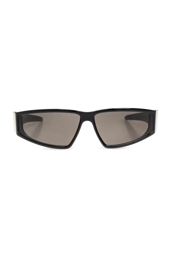 Alexander McQueen Rectangle Sunglasses With Logo - Black